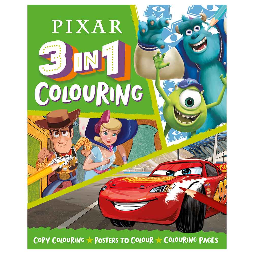 Pixar 3 in 1 Colouring Book – Plush World