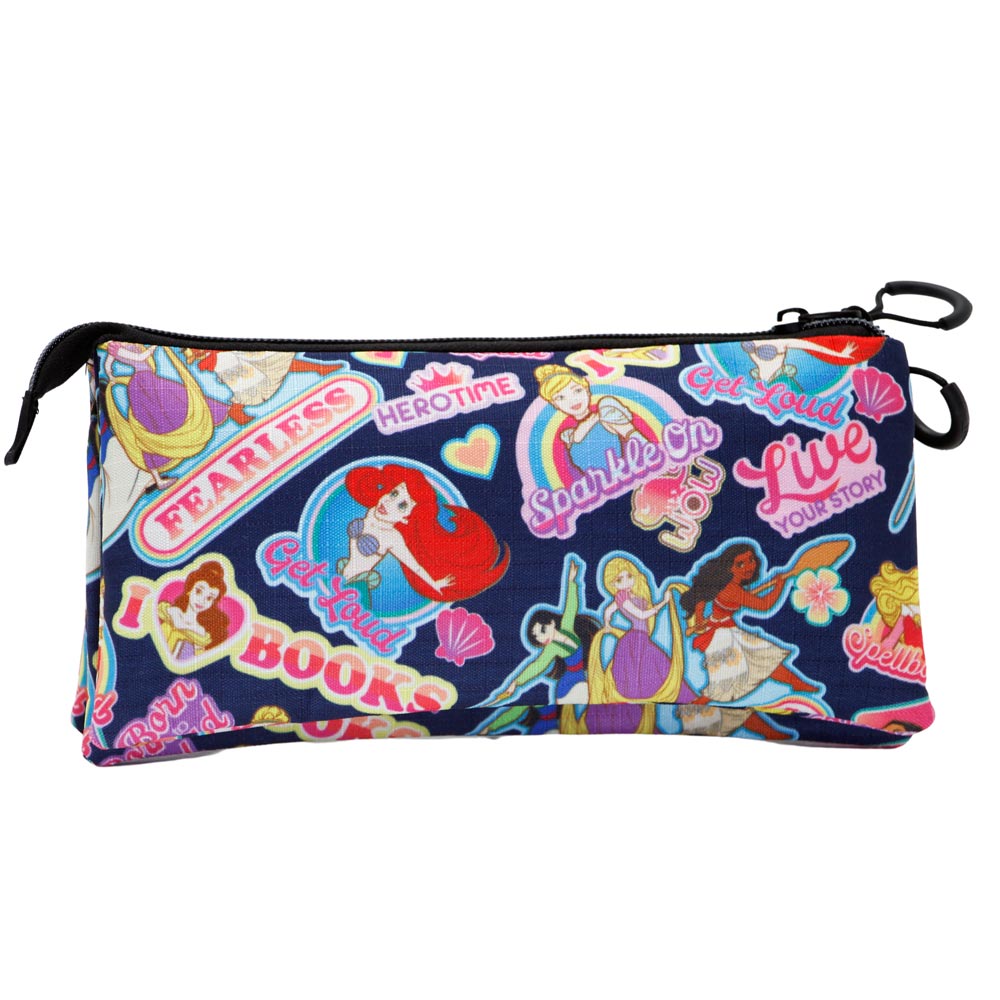 Triple Pencil Case- Disney Princess Fearless • Plush World